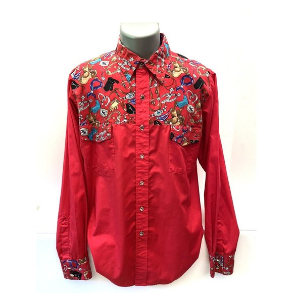 Malco Modes | Shirts | Vintage Malco Modes Mens Western With Border ...